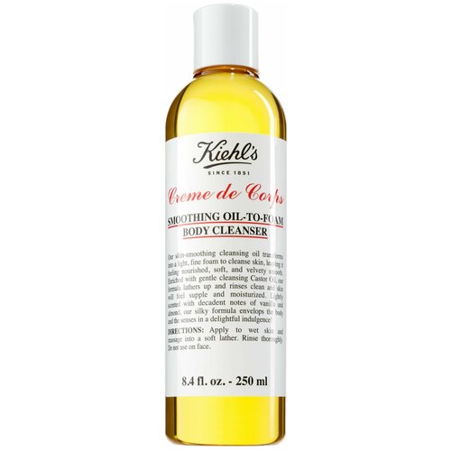 KIEHL'S Масло для душа Scrme de corps smoothing oil-to-foam body cleanser