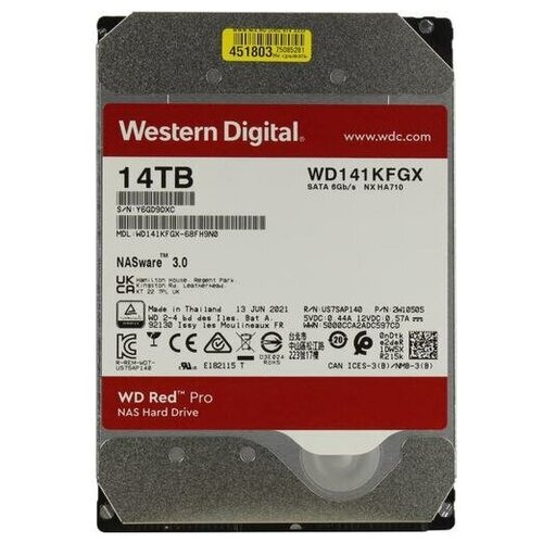 Жесткий диск Western digital Red Pro 14 Тб WD141KFGX