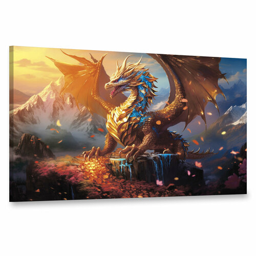Интерьерная картина 100х60 "Сокровища драконов"