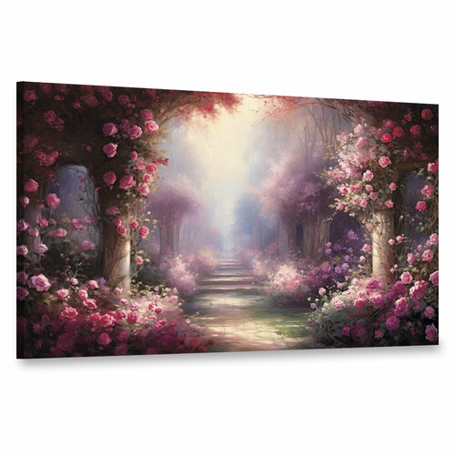 Интерьерная картина 100х60 "Розы в роскоши"
