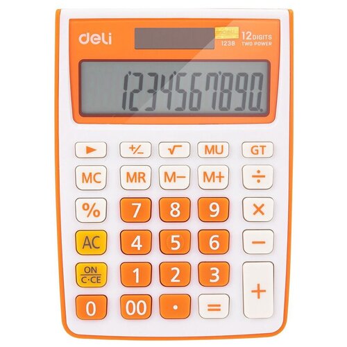Калькулятор бухгалтерский deli E1238, orange