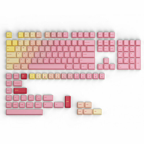 Комплект кейкапов Glorious GPBT Keycaps Forge Pink Grapefruit