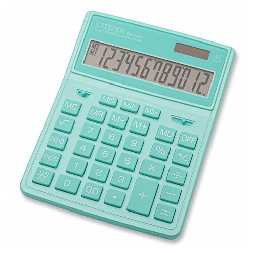 Калькулятор бухгалтерский CITIZEN SDC-444X, бирюзовый