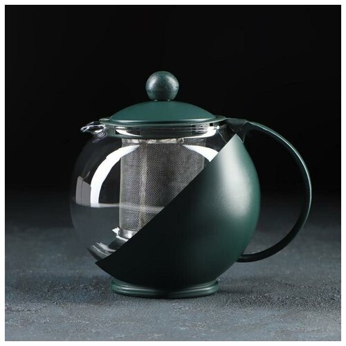 Чайник стеклянный заварочный «Забота» матовый, 700 мл, с металлическим ситом, цвета микс