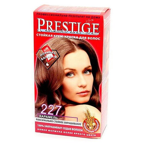 VIP's Prestige Бриллиантовый блеск стойкая крем-краска для волос, 227 - карамель