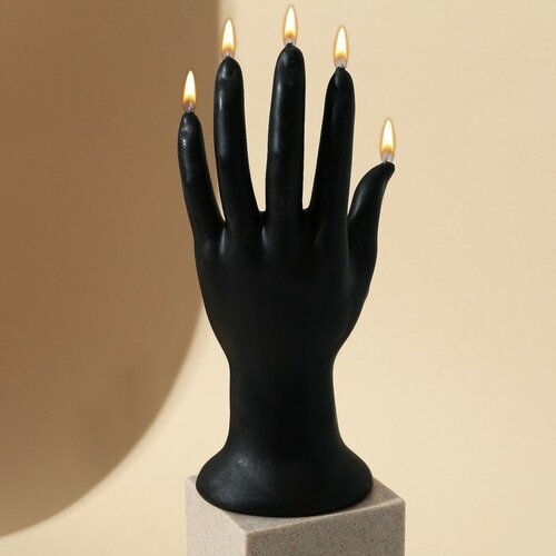 Свеча интерьерная "Женская рука", черная,225*85 мм