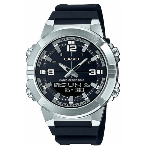 Наручные часы CASIO Collection AMW-870-1A, черный, серебряный