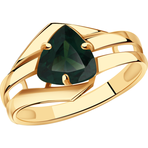 Кольцо Diamant online, золото, 585 проба, турмалин, размер 19