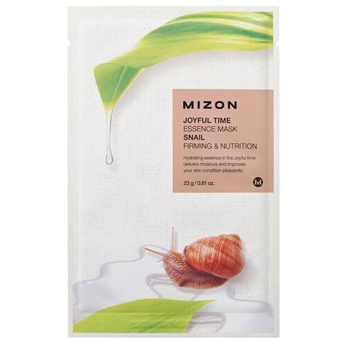 Mizon Joyful Time Essence Mask Snail тканевая маска с экстрактом улиточного муцина, 23 г, 23 мл