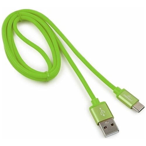 Кабель Cablexpert Silver, USB 2.0, AM/Type-C, 1 м, зеленый