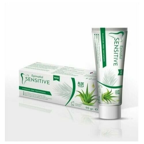 Зубная паста без фтора EPINAFOL Sensitive Aloe vera - 2 шт.