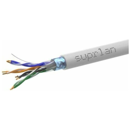 Кабель витая пара F/UTP кат.5E 4х2х24AWG solid CU PVC Standard сер. (м) SUPRLAN 01-1031-1