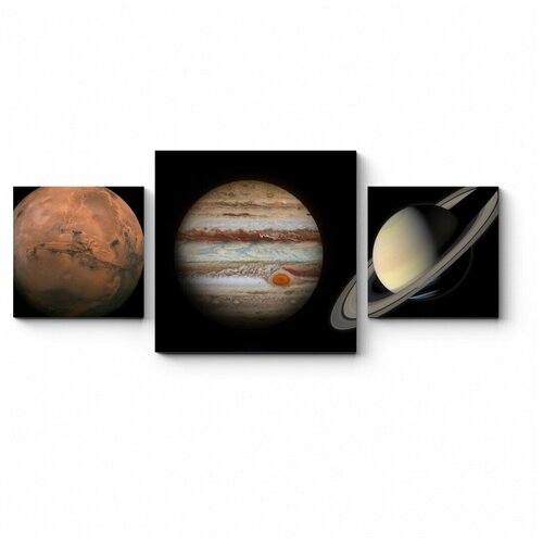 Модульная картина Планеты солнечной системы 140x60