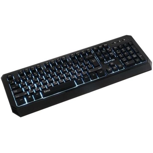 Клавиатура Qumo Base K59, проводная, мембранная, 104 клавиши, USB, подсветка, чёрная