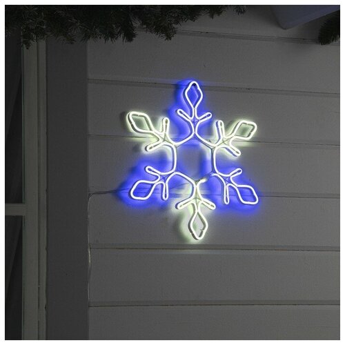 Неоновая фигура «Снежинка», 37 см, 288 LED, 12 В, 8 режимов, свечение синее/белое
