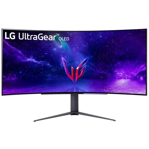 44.5" Монитор LG UltraGear 45GR95QE-B, 3440x1440, 240 Гц, OLED, Ростест (EAC), ченый