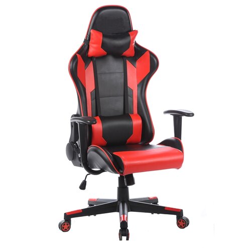 Компьютерное кресло Helmi HL-G01 Victory игровое, обивка: искусственная кожа, цвет: черный/красный