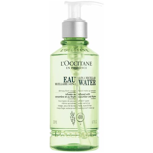L'Occitane en Provence мицеллярная вода 3в1 с чабрецом и огурцом, 200 мл