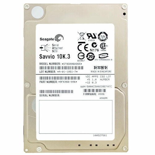 Жесткий диск Seagate 300GB 6G 10K DP SAS 16MB 2.5 [ST9300603SS]