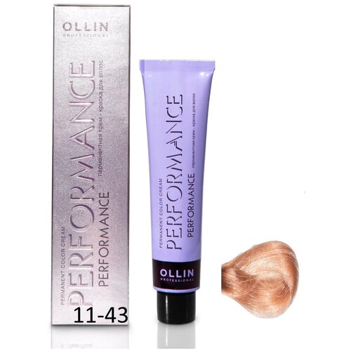 OLLIN Professional Performance перманентная крем-краска для волос, 11/43 специальный блондин медно-золотистый, 60 мл