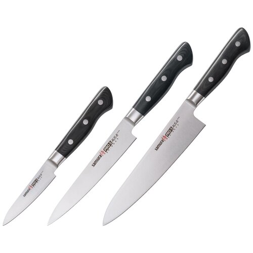 Набор ножей Samura Pro-S SP-0230, черный/стальной