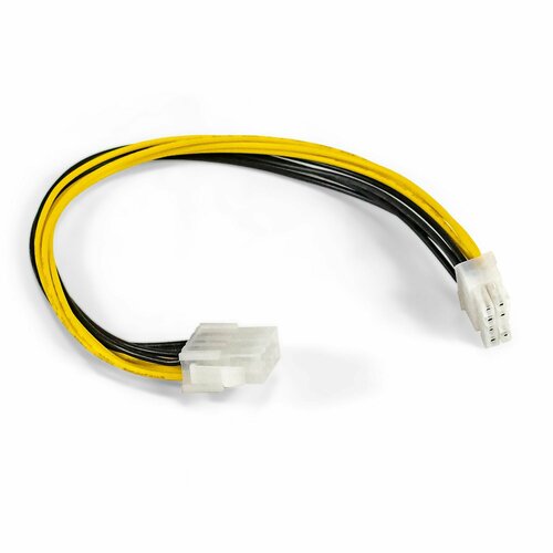 Удлинитель кабеля питания материнской платы +12V ExeGate EX-EXT-8M8F-0.3 (8pin EPS12V M/8pin EPS12V F, 0,3м) EX295553RUS