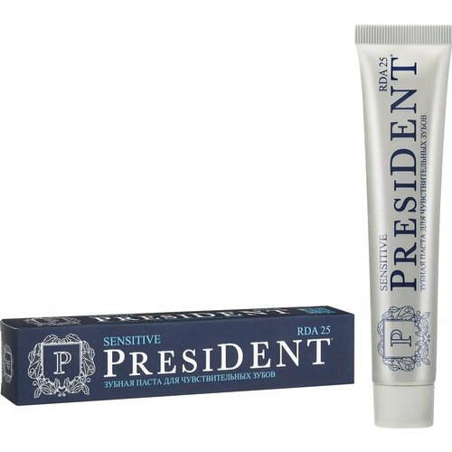 Зубная паста, President, Sensitive 25 Rda, 75 г