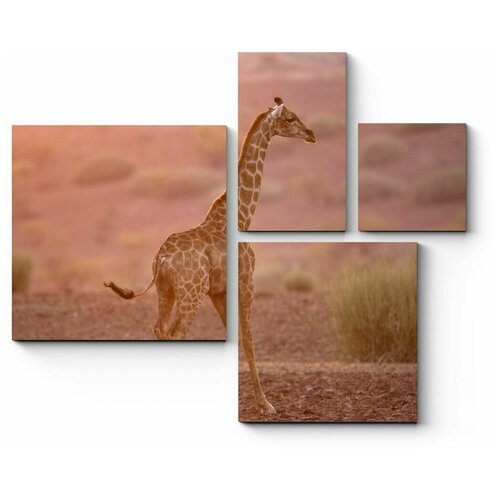 Модульная картина Одинокий жираф82x68