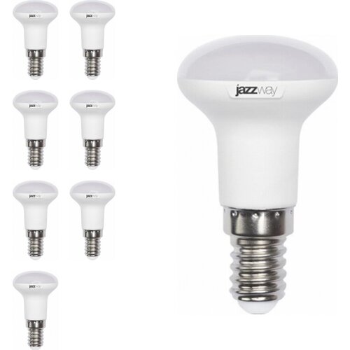 Светодиодная лампа JazzWay Pled Super Power 5W эквивалент 30W 3000K 400Лм E14 для спотов R39 (комплект из 7 шт.)