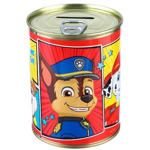 Paw Patrol Копилка металлическая, 9,5 см х 7,5 см х 7,5 см "На исполнение моей мечты!", Щенячий патруль