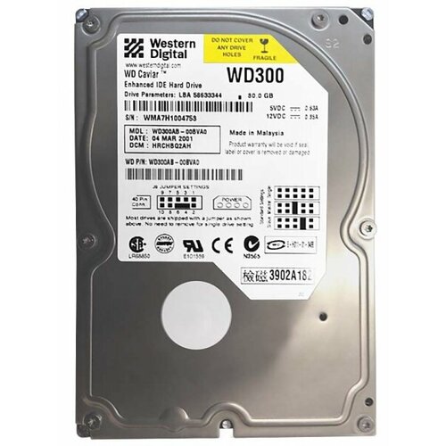 Жесткий диск Western Digital WD300AB 30Gb 5400 IDE 3.5" HDD