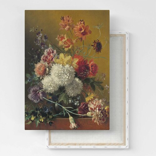 Картина на холсте, репродукция / Якоб ван Ос - Still Life with Flowers / Размер 40 x 53 см