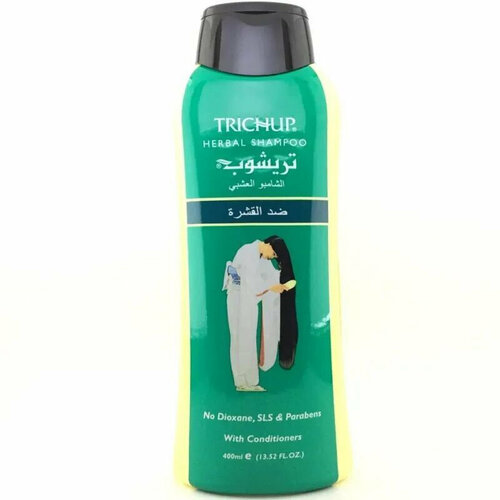TRICUP Herbal Shampoo ANTI DANDRUFF, No Dioxane, SLS & Parabens, Vasu (тричуп (тричап) травяной шампунь против перхоти с Кондиционером, Васу), 400 мл.