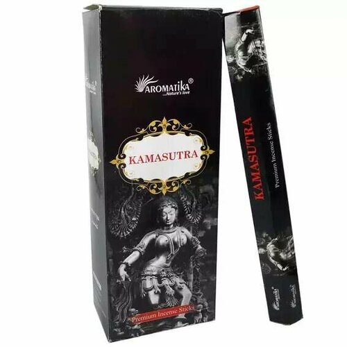 Premium Incense Sticks KAMASUTRA, Aromatika (Премиум ароматические палочки камасутра, Ароматика), шестигранник, 20 г.