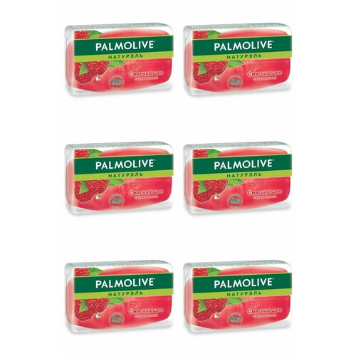 Palmolive Мыло туалетное с глицерином, малина 90 гр, 6 шт