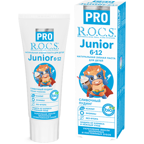 R.O.C.S. PRO Junior Зубная паста для детей от 6 до 12 лет Сливочный пудинг 45 г 1 шт