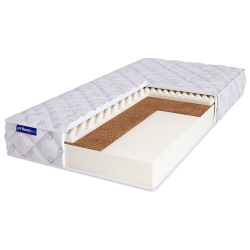 Ортопедический матрас Beautyson Foam 10 Cocos Sens без клея, 130х185, 14 см, беспружинный, полутороспальный, на кровать, для дивана, умеренно мягкий