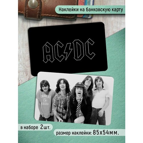Наклейки на банковскую карту AC DC Стикеры рок музыка 3
