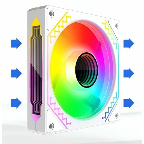 Вентилятор/кулер реверсивный HiFrost aRGB для компьютера
