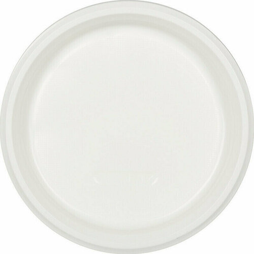 Тарелка одноразовая Комус Тарелка одноразовая d 220мм, белая, ПП 100 штук в упаковке