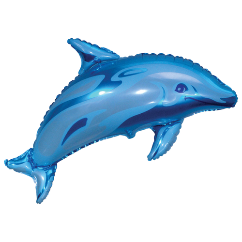 Воздушный шар Flexmetal Дельфин, синий