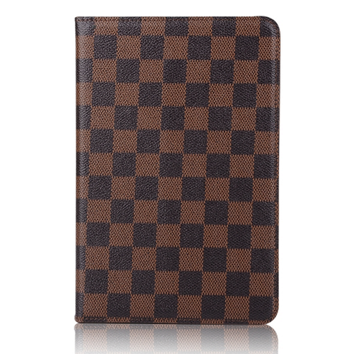 Защитный чехол MyPads обложка для iPad mini 4 7.9 (2015) - A1538, A1550 в клетку коричневый кожаный
