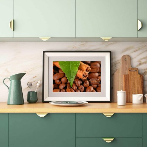 Постер "Зерна и зеленый лист" Cool Eshe из коллекции "Еда и кухня", плакат А4
