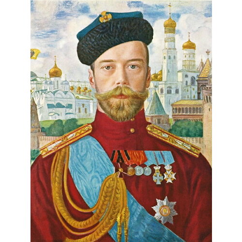 Плакат, постер на бумаге Николай II (второй)/винтажный/ретро. Размер 21 х 30 см