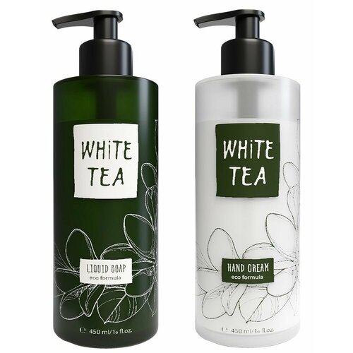 Жидкое мыло + крем для рук White Tea Nature, универсальный, 450мл