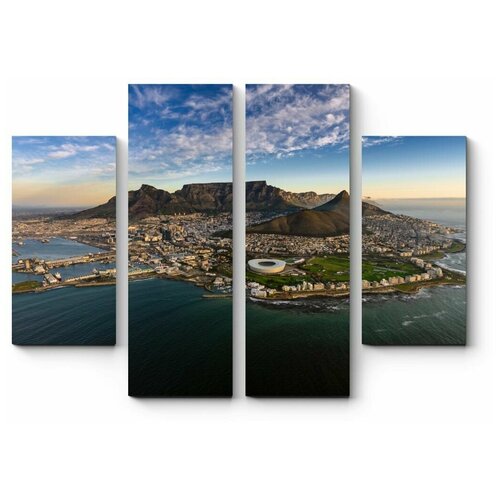 Модульная картина Потрясающая панорама Кейптауна 100x75