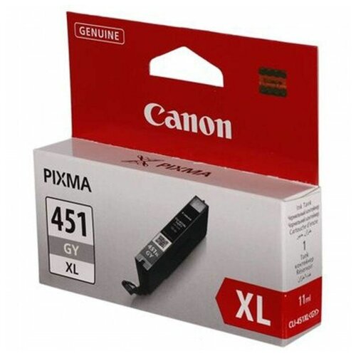 Картридж Canon CLI-451GY XL (6476B001), 450 стр, серый