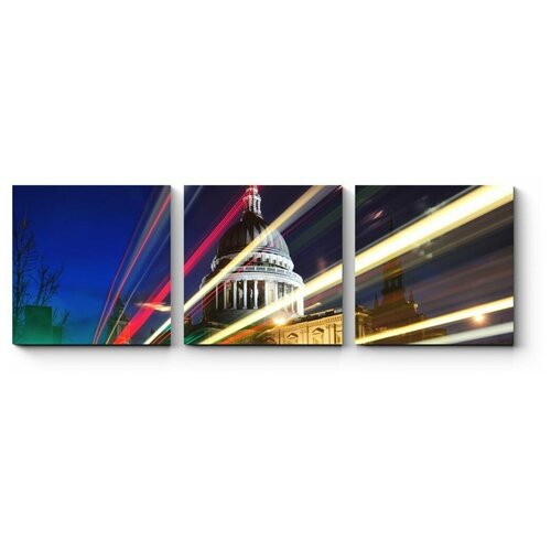 Модульная картина Огни ночного Лондона 160x53