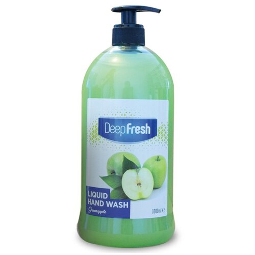 Жидкое туалетное мыло для рук Deep Fresh серия Семейное зеленое яблоко, 1000 мл.