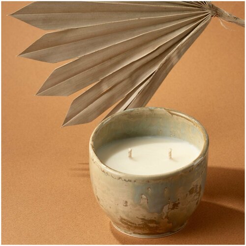 Ароматическая свеча FIGLEAVES & COCO в керамике из соевого воска (Малина, Кокос, Инжир, Мускус)
